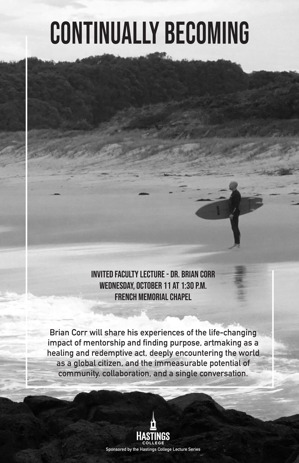 Corr to give Invited Faculty Lecture on ‘Continually Becoming ...