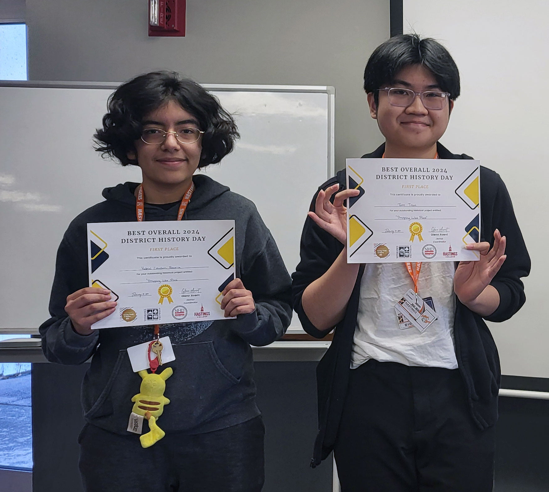 Six students capture top honors at regional History Day - Hastings College