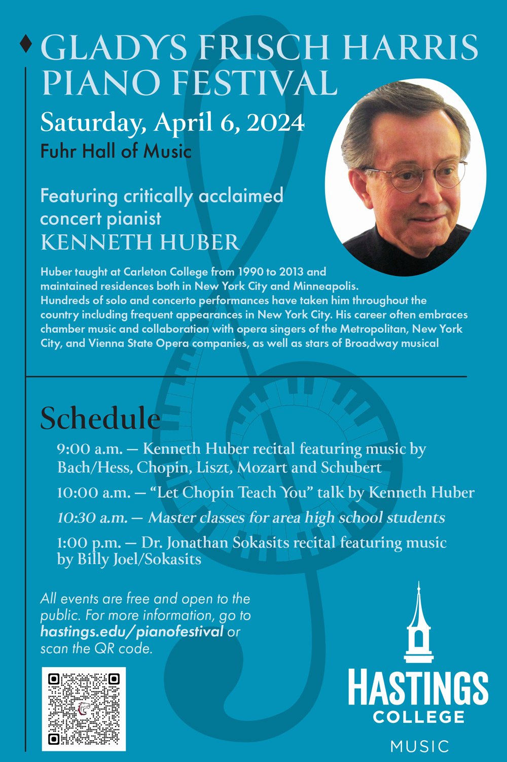Piano festival to feature Huber, classes for students in grades 8-12 ...